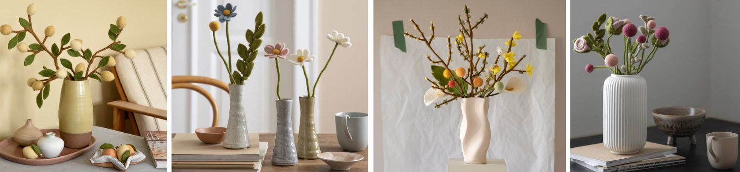 Gry & Sif Felt Flowers & Vases – Nordic Fusion Store