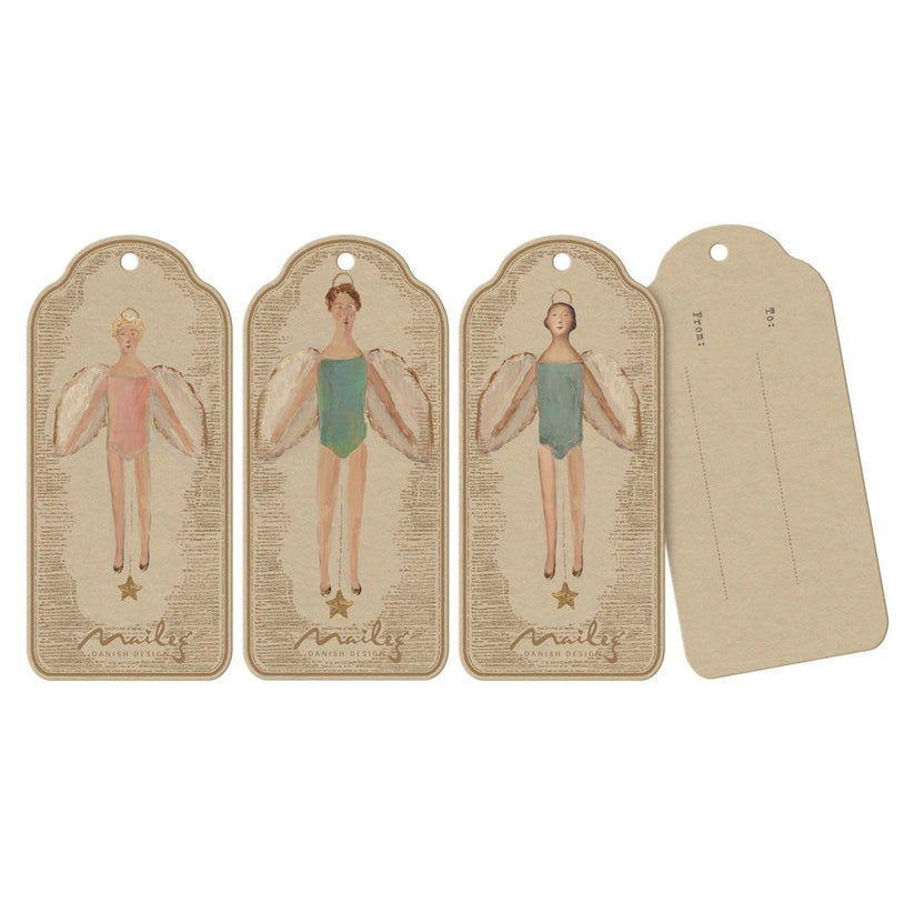 Maileg Angel Gift Tags – Vintage Christmas Tags Pack of 12 – Nordic ...