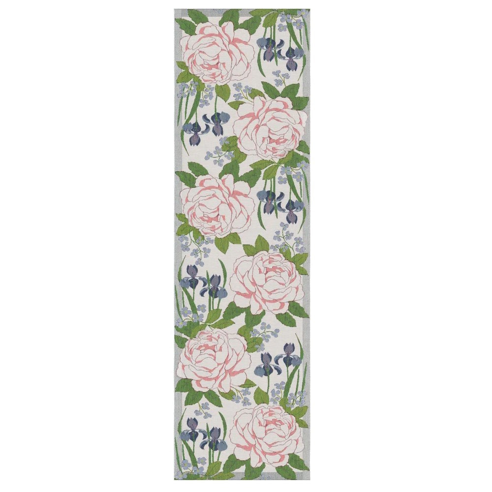 Ekelund Piondrom Runner 35x120 – Swedish Floral Organic Cotton Linen ...