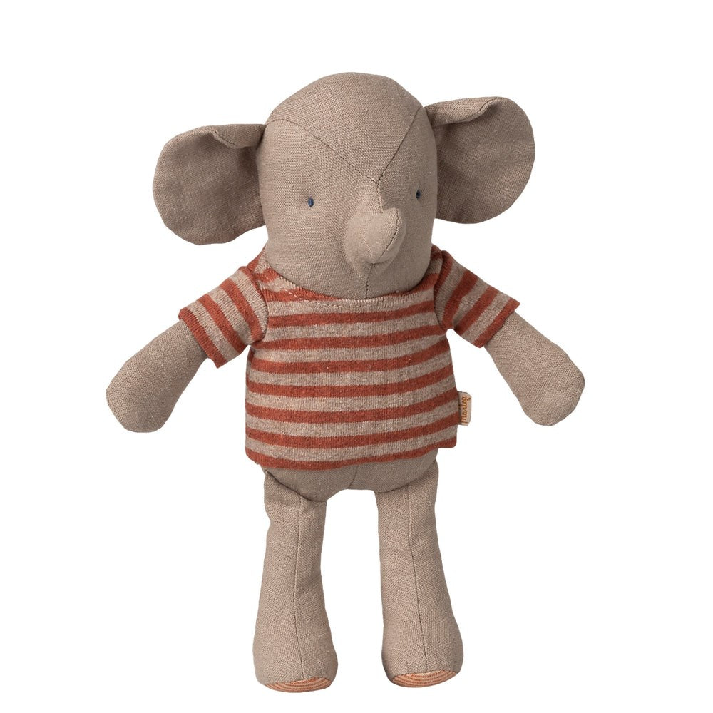 Maileg Little Jumbo Elephant Soft Toy with Striped Top for Kids ...