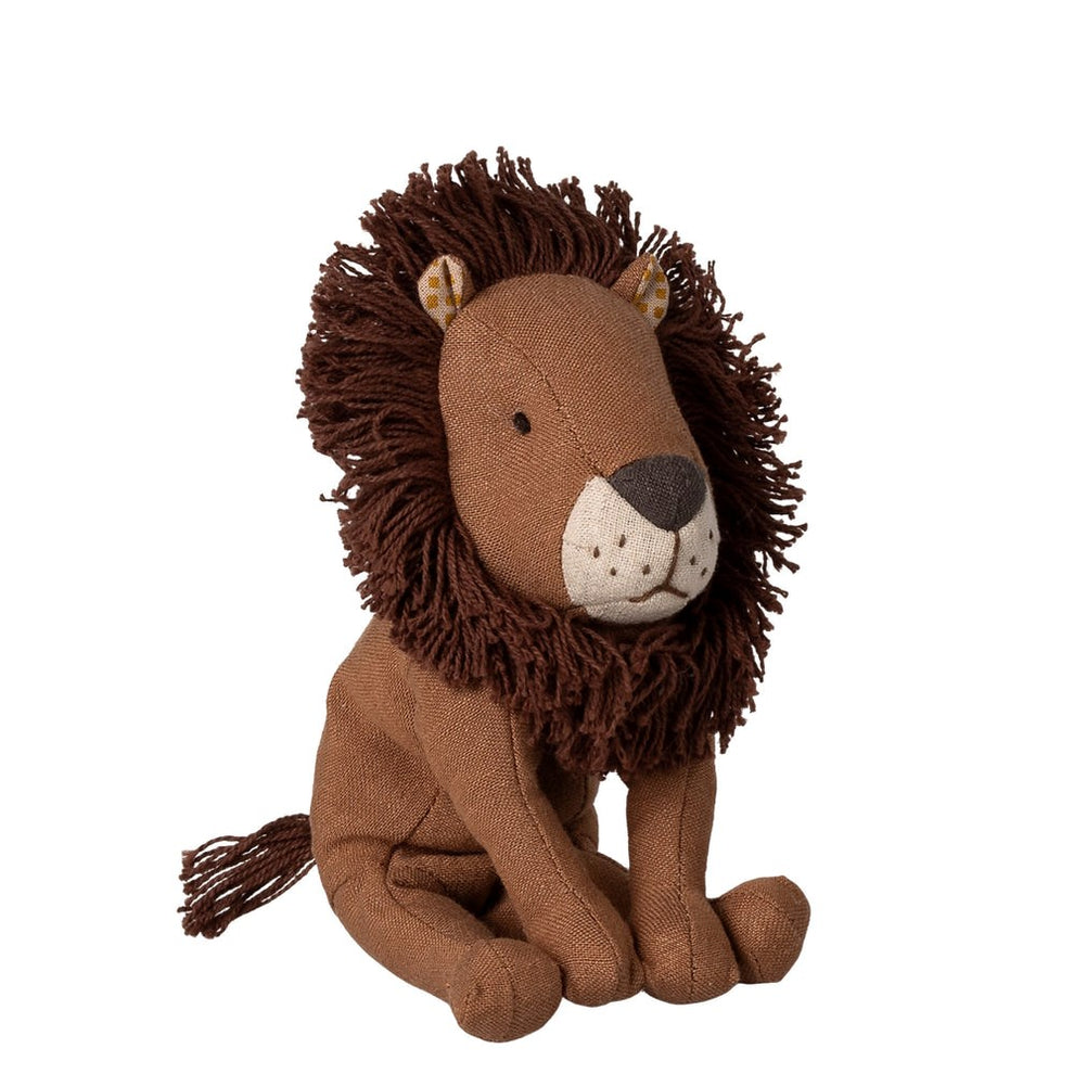 Maileg Little Leo Lion Soft Toy in Linen with Textured Mane – Nordic ...