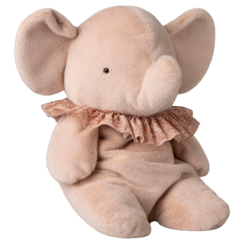 Maileg Elephant Plush Big Powder Soft Toy with Ruffled Collar – Nordic ...