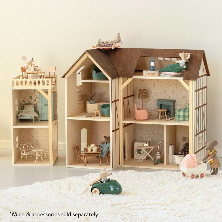 Maileg Mouse House & Furniture – Miniature Dollhouse Play – Nordic ...