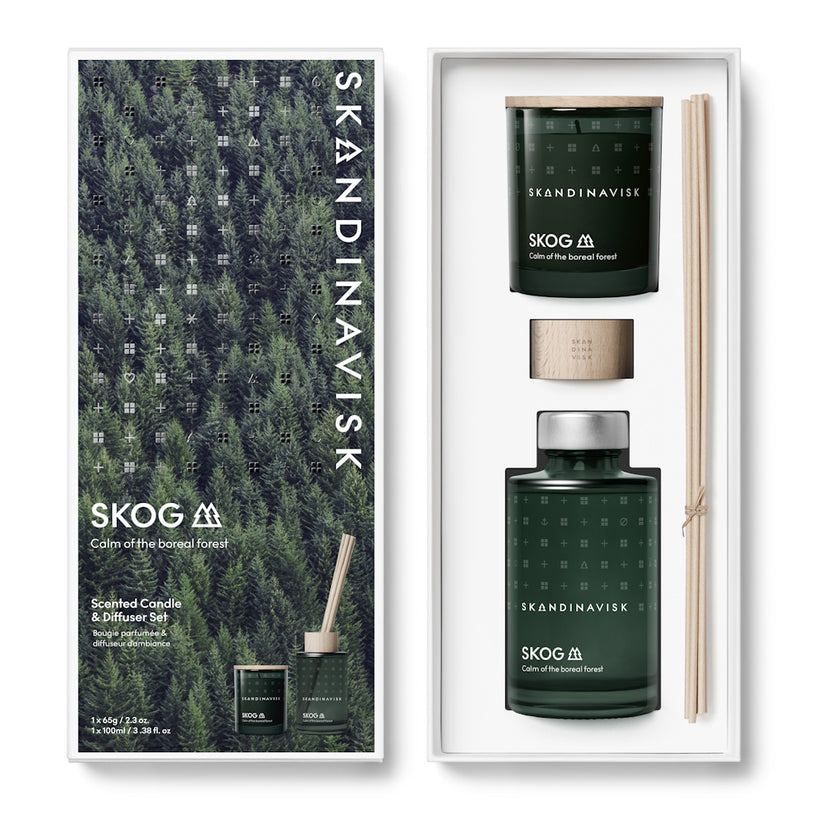 Skandinavisk Skog Gift Set – Candle 65g & Diffuser 100ml Forest Scent ...